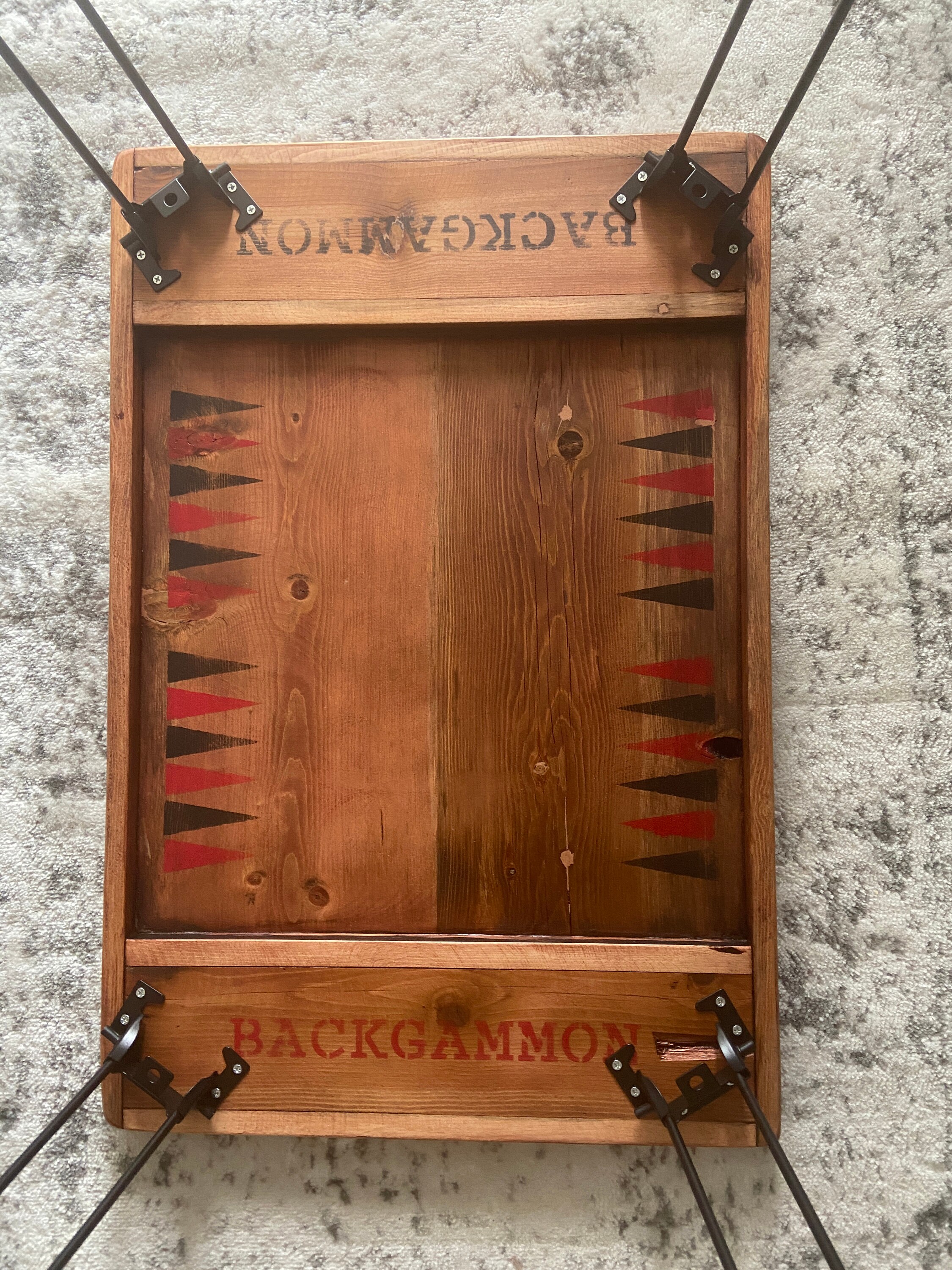 Chess/backgammon Reversible Coffee Table W/hairpin Legs! Christmas ...
