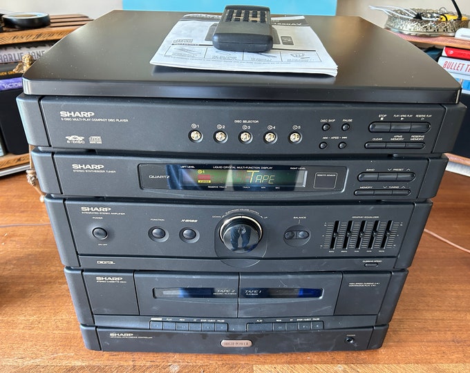 Sharp Stereo System Model SG-1250AV W/original Remotevintage 1990's - Etsy