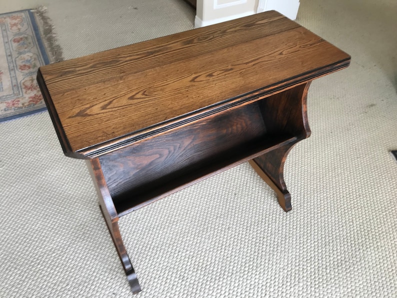 Antique Library Oak Table W/book Storage--local PICK-UP! Read ...