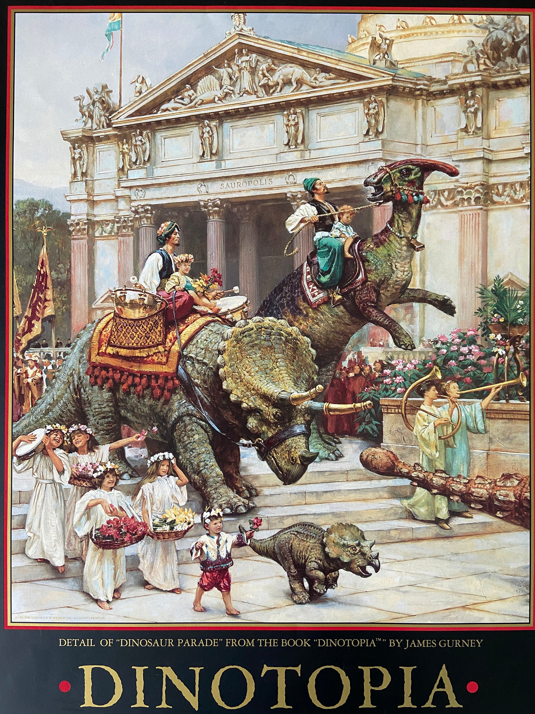 Dinotopia James Gurney Vintage Poster 1992 26" X 18" - Etsy