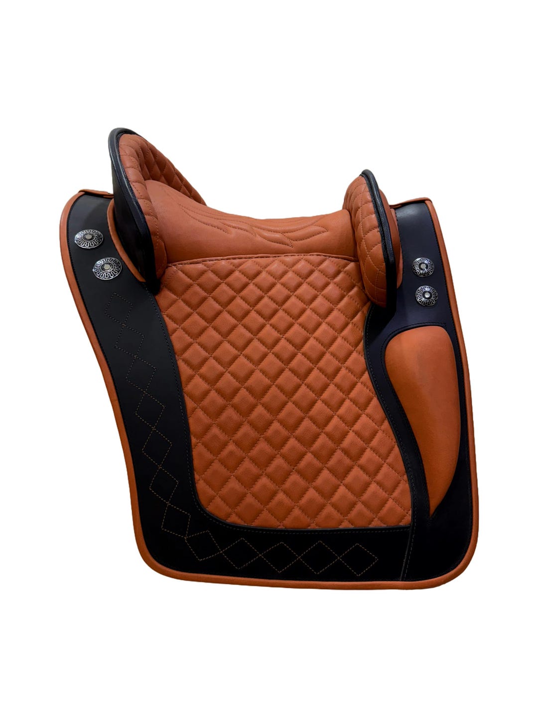 Handmade Tan Leather Tree Spanish Saddle - 34cm Seat, Detachable Panels ...