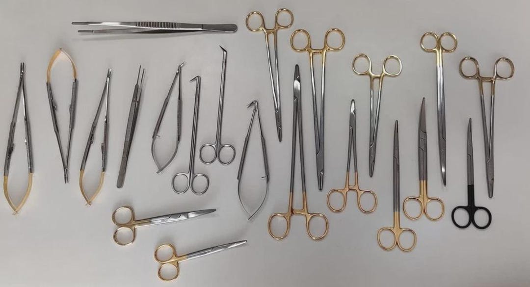 Cardiovascular Surgical Instrument Set Micro Needle Holders Scissors ...