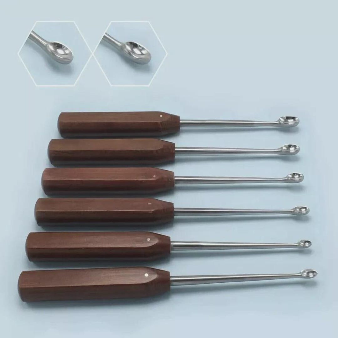 Halle Spinal Bone Curettes Set Oval Cup Orthopedic Surgical Instruments ...