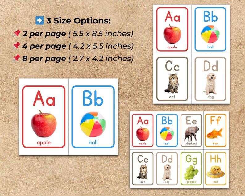 ABC Flashcards Printable: Letters A-Z – Alphabet Cards With Pictures ...