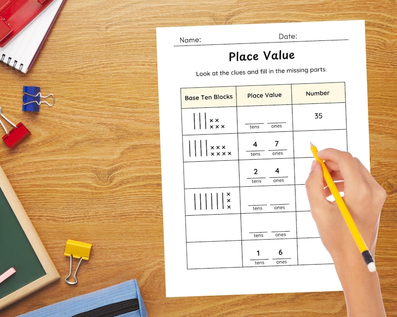 Place Value Worksheets: Tens and Ones Math Activities – Printable ...