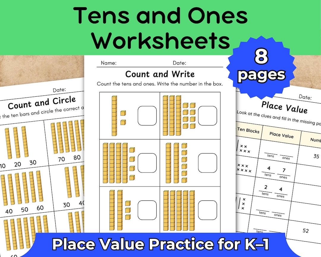 Place Value Worksheets: Tens and Ones Math Activities – Printable ...