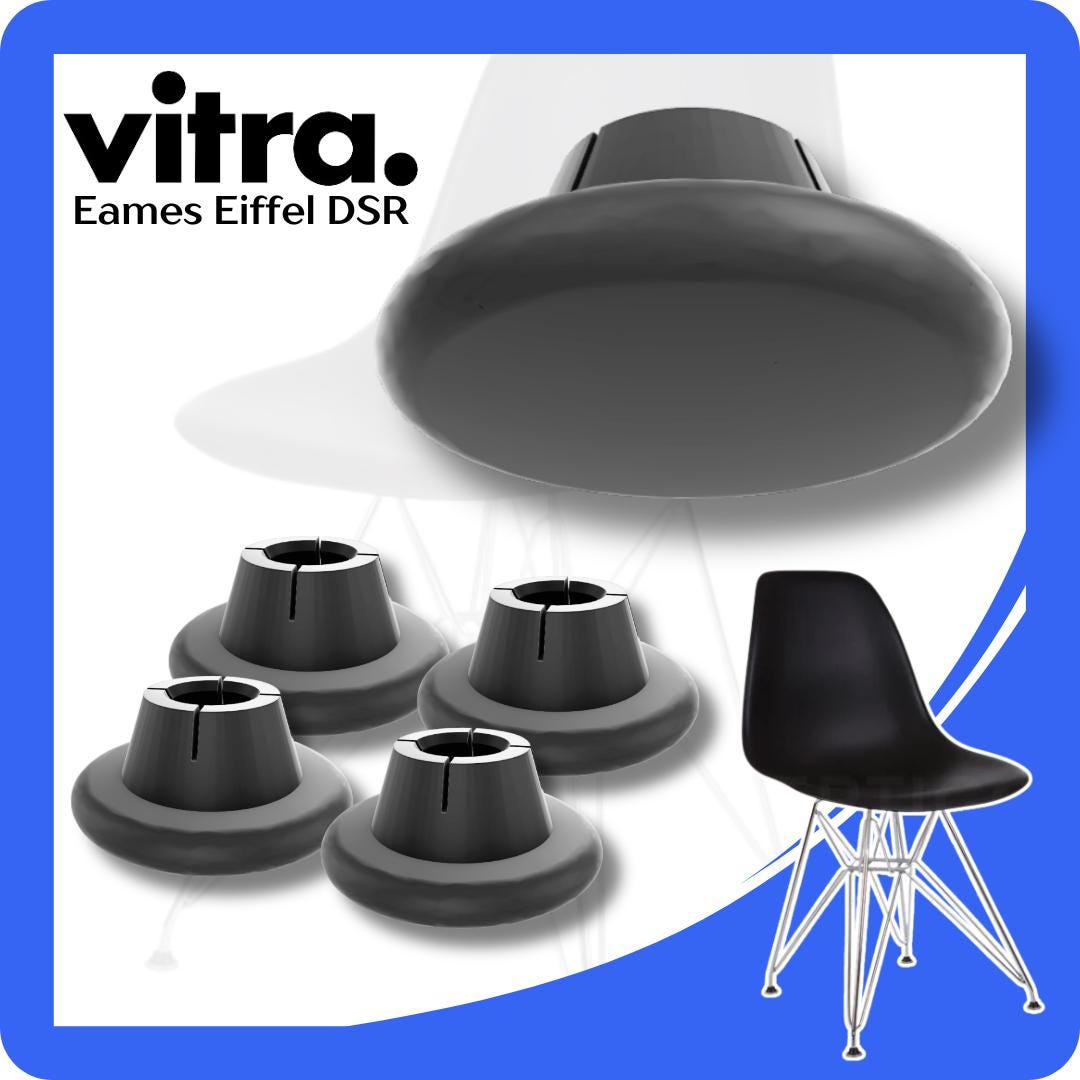 Vitra Eames Eiffel DSR Chair Replacement Glides (set of 5) - 3D Printed ...