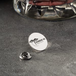 Custom Logo Brooch Pin, Engraved Brass Lapel Badge, Company Gift - Etsy