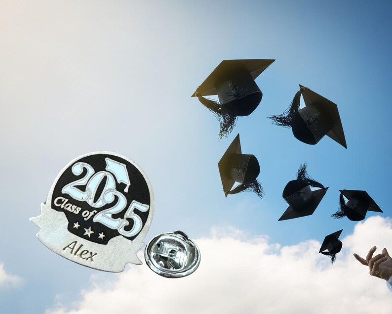 Personalized Class of 2025 Graduation Lapel Pin, Custom Logo - Etsy