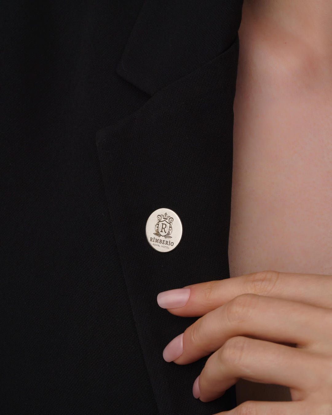 Engraved Custom Logo Lapel Pin, Personalized Logo Jacket Badge Brooch ...