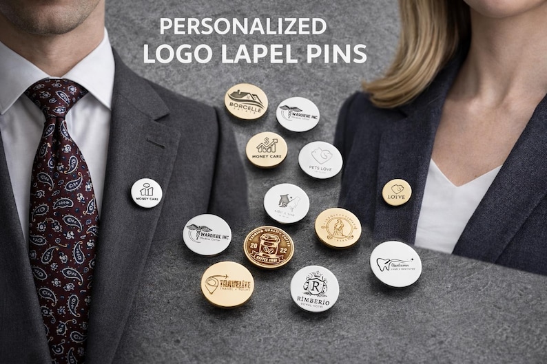 Personalized Logo Lapel Pin, Custom Badge Brooch, Unisex Suit Company ...