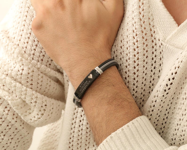 Dad Bracelets With Kids Names, Personalized Bracelet, Gift for Husband ...