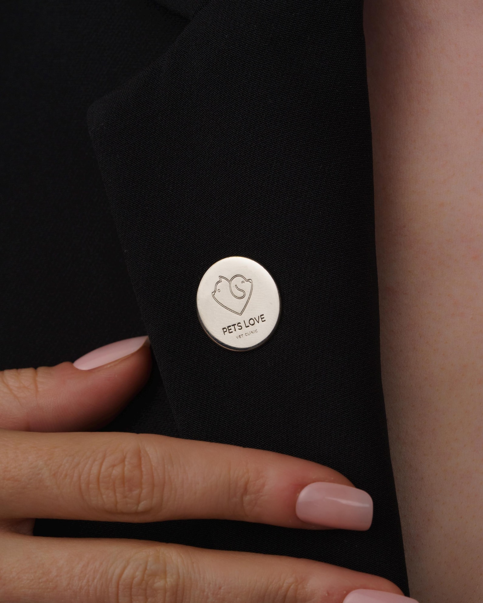 Engraved Custom Logo Lapel Pin, Personalized Logo Jacket Badge Brooch ...