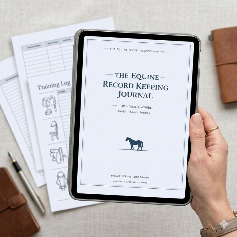 Equine Record Keeping Journal for Horse Owners | Digital Planner ...