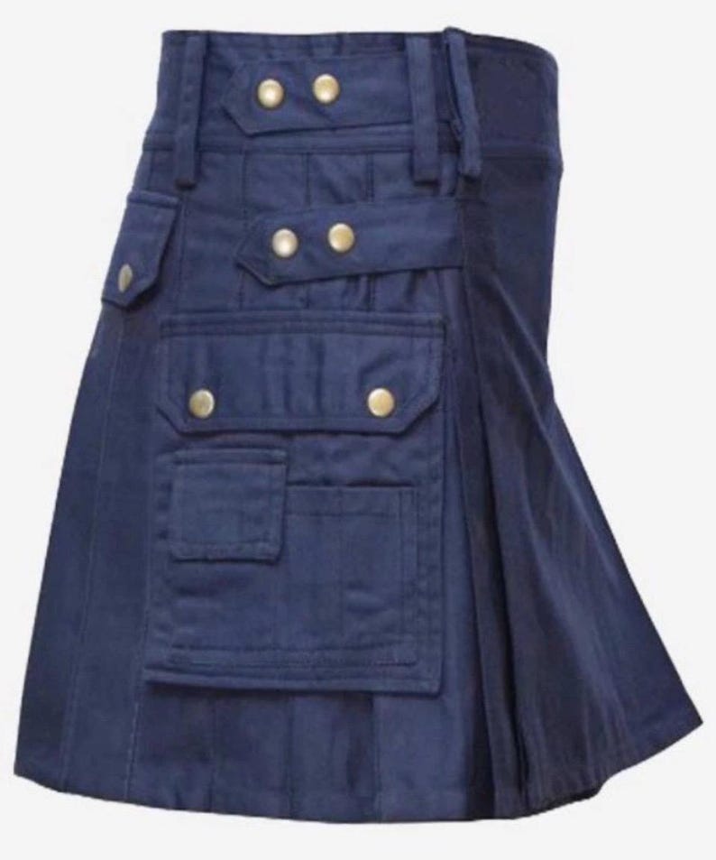 Scottish Women Kilt in Dark Navy Blue Colour - Etsy