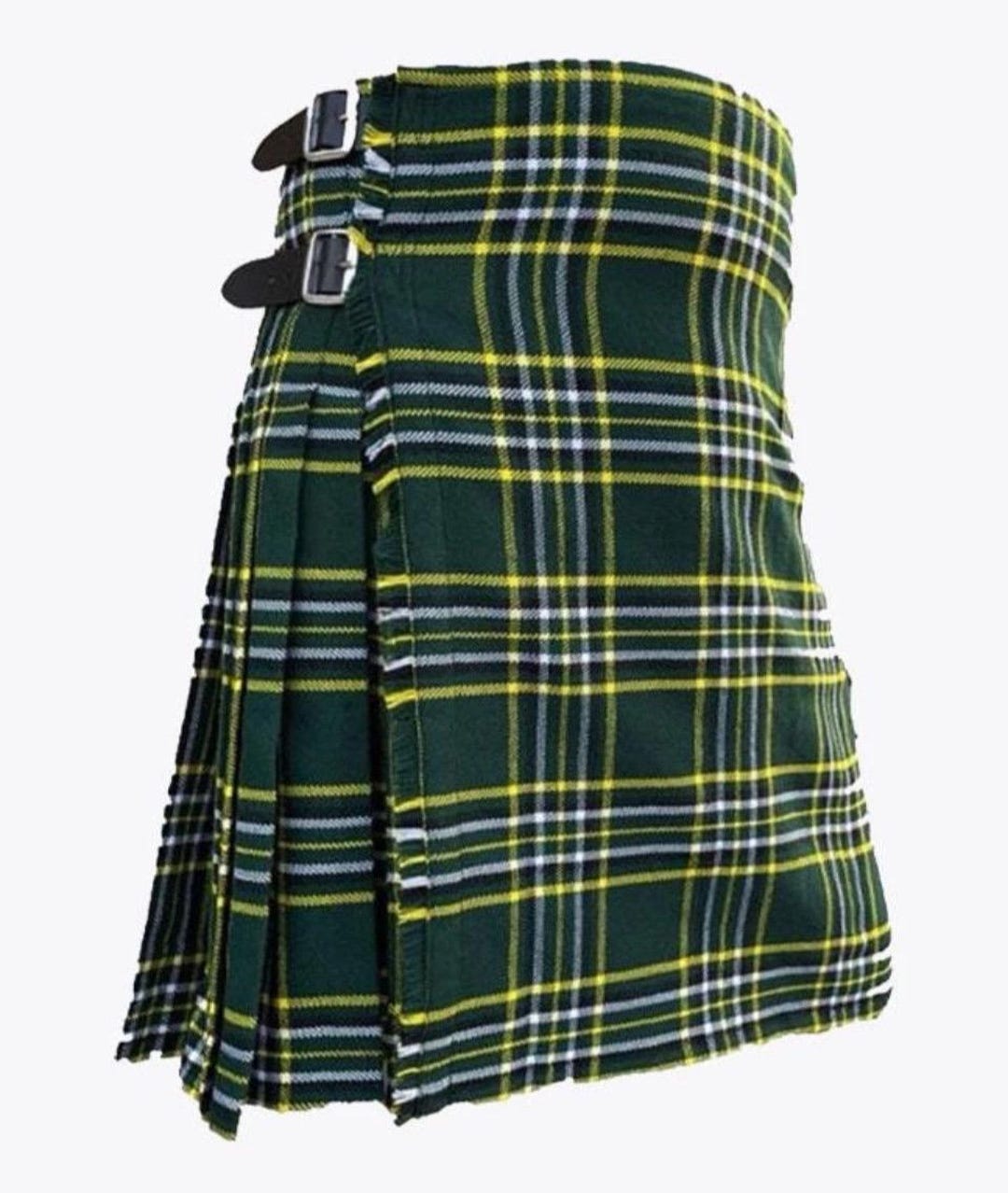 Scottish Dark Irish Tartan Kilt for Men Custom Handmade Traditional 8 ...
