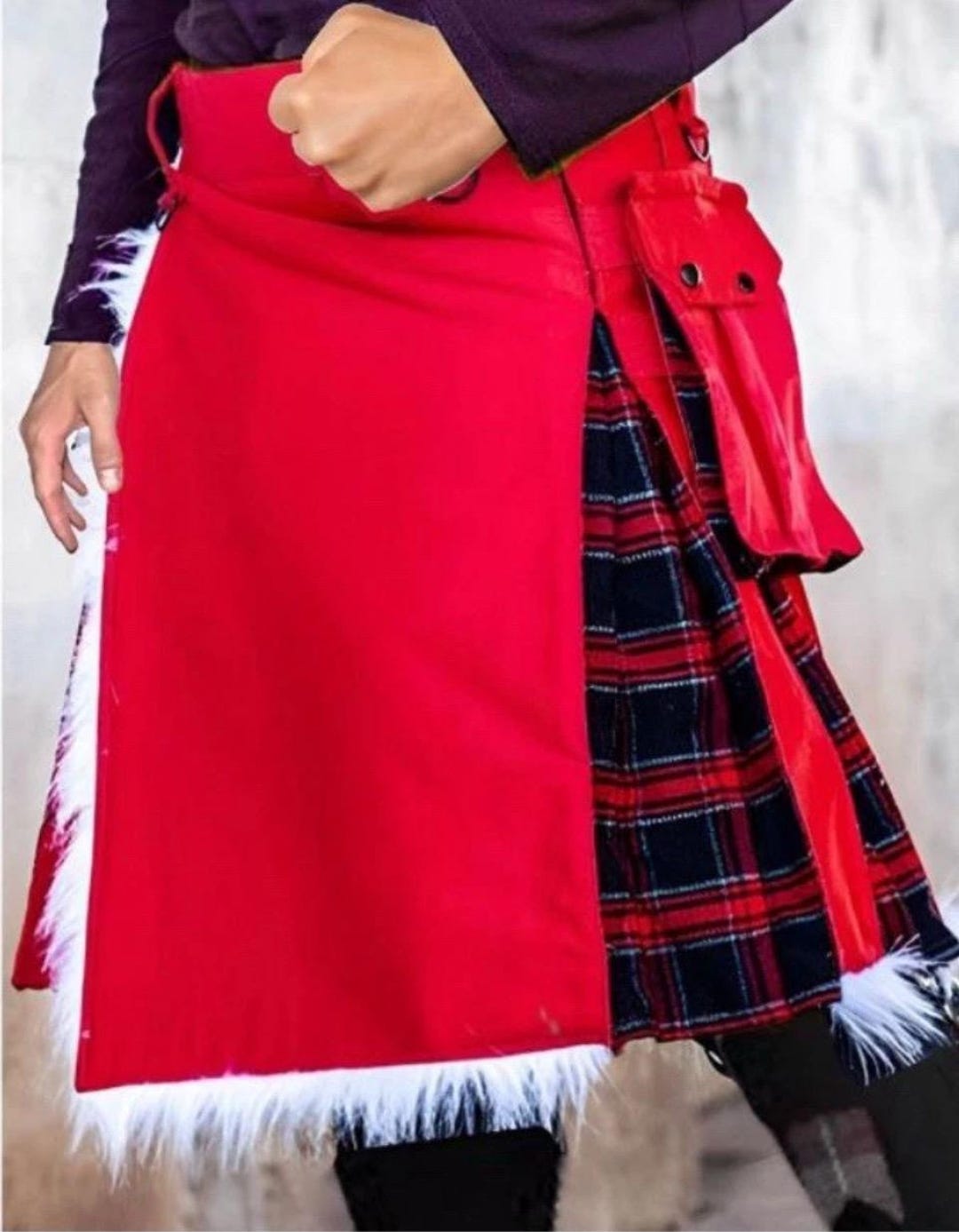 Scottish Christmas Santa Claus Kilt for Men Custom Handmade Traditional ...