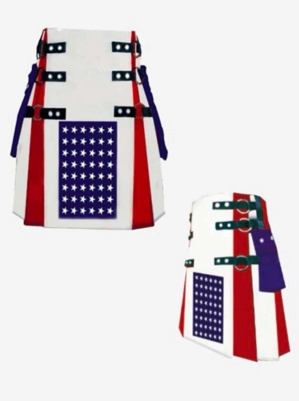 Scottish USA Flag Utility Kilt for Men’s - Etsy