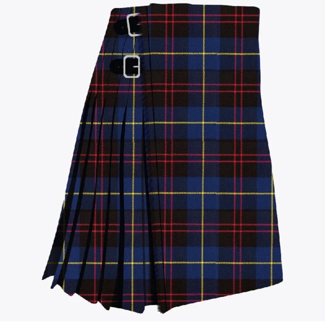 Scottish Gordon Blue Tartan Kilt Traditional 8 Yard, - Etsy