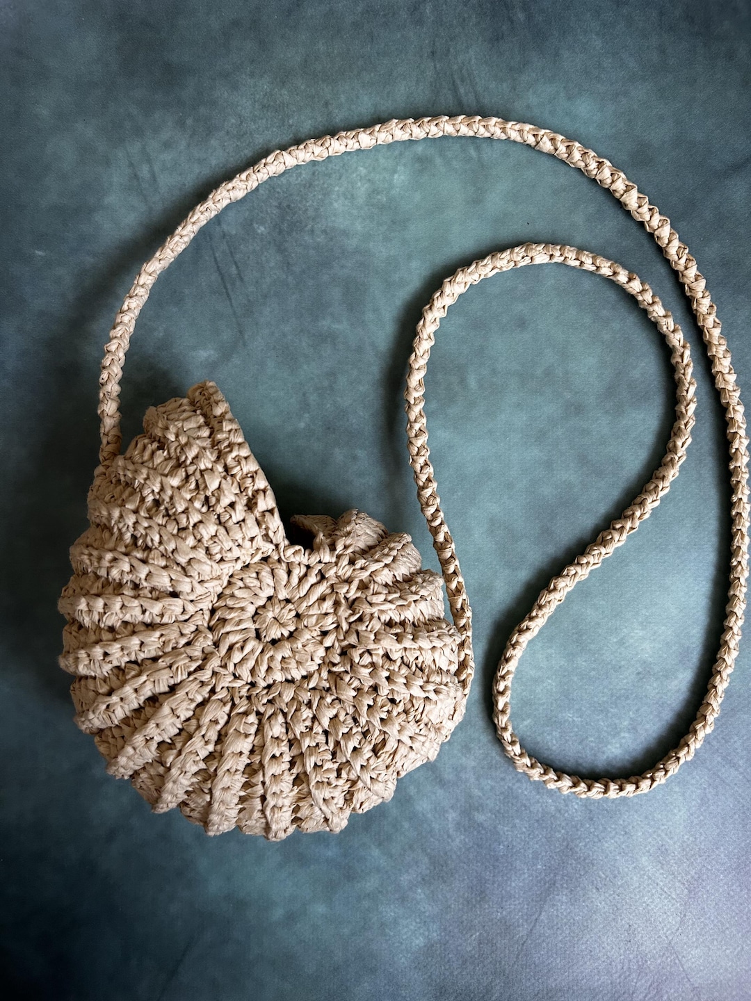 Raffia Seashell Crochet Bag: Boho Summer Purse - Etsy
