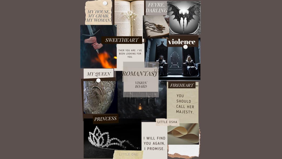 Romantasy Vision Board - Printout Decor - Reading Print - Etsy