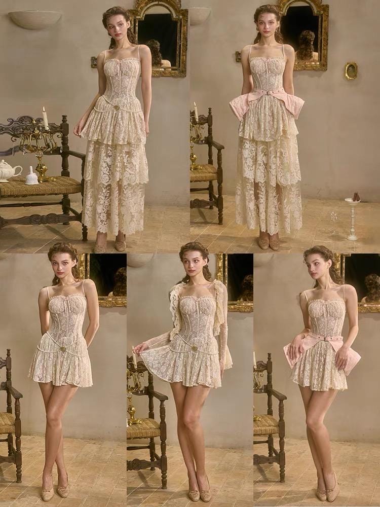 Vintage 3ways Lace Wedding Dress - Etsy