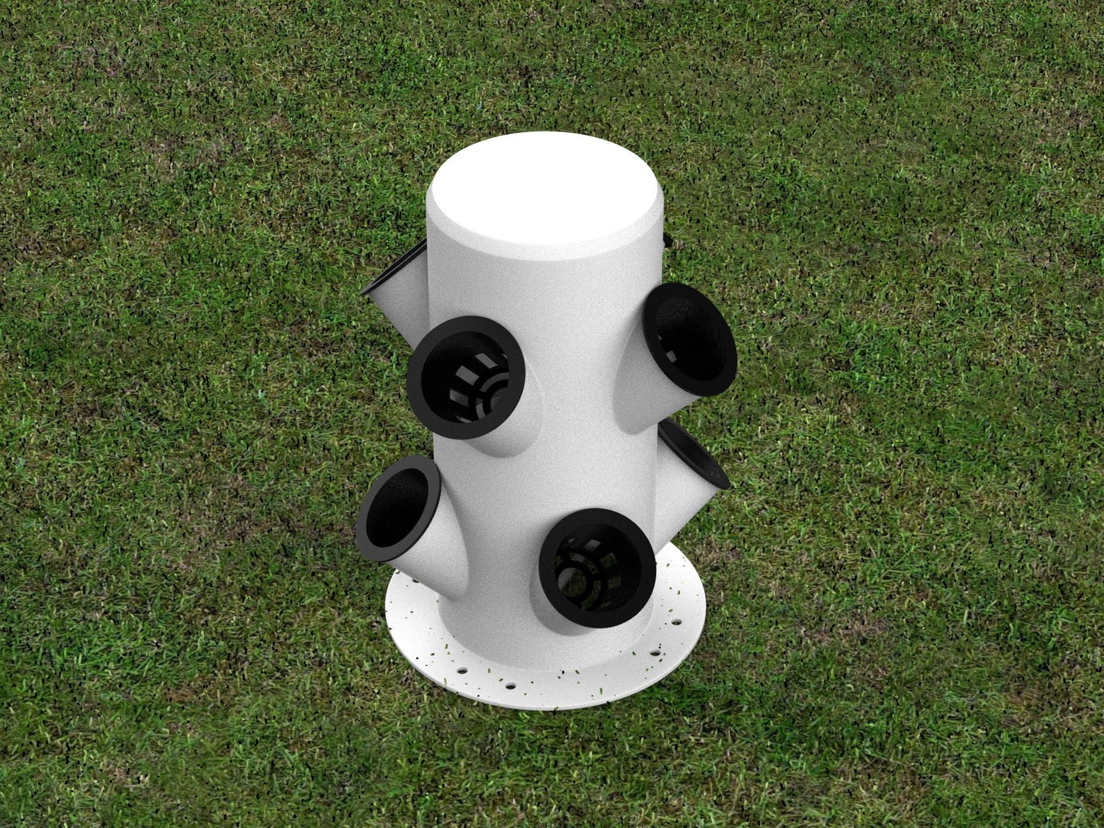 DIY Modular Hydroponic Tower Kit: Vertical Garden STEP/STL Files ...