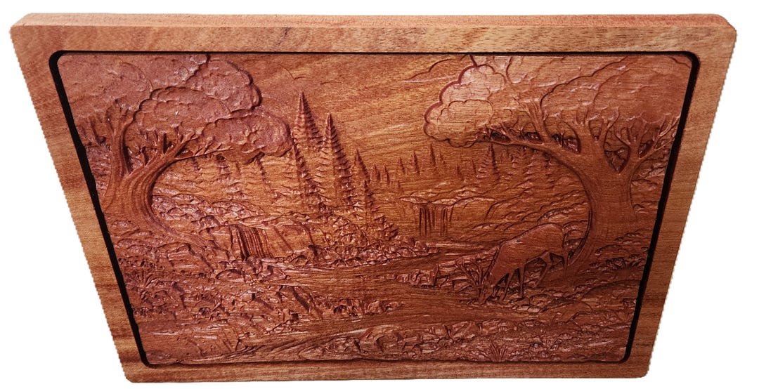 3D Nature Scene CNC Relief – STL + C2D Carbide Create File | Wall Art ...