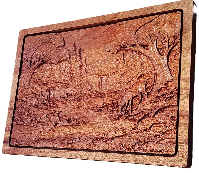 3D Nature Scene CNC Relief – STL + C2D Carbide Create File | Wall Art ...