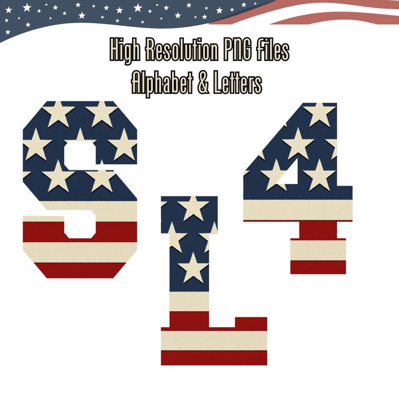 American Flag Letters, USA Alphabet PNG, American Flag Clipart ...