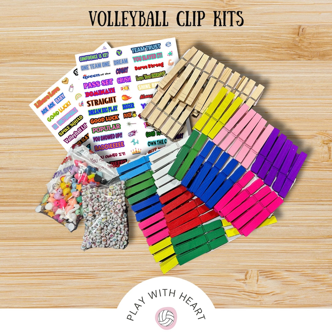 Volleyball Clips Kit, Volleyball Clothespin Kit, Clip Me Kit ...