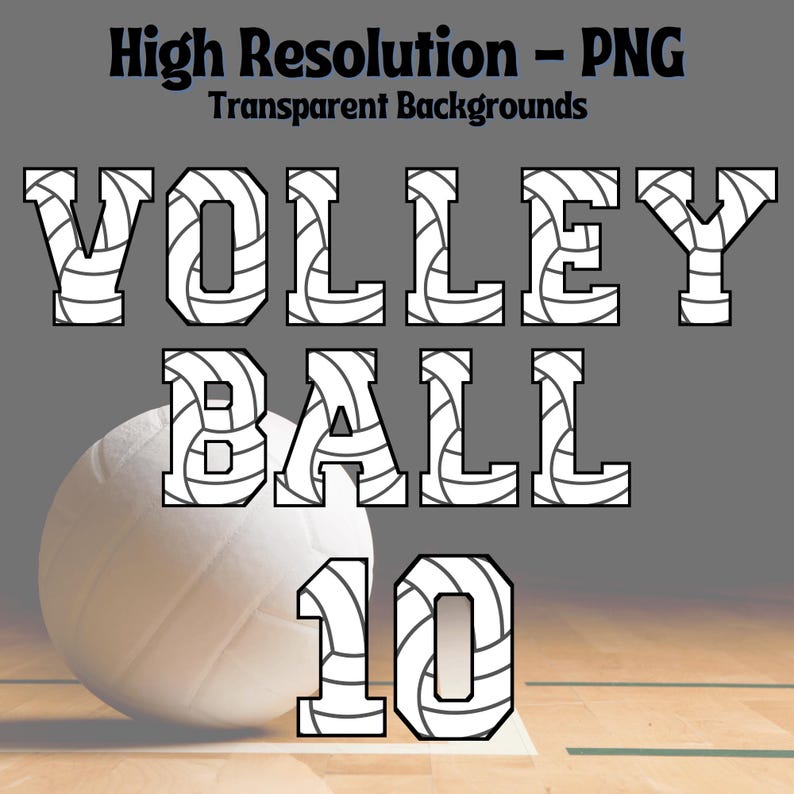 Volleyball Letters, Volleyball Alphabet PNG, Volleyball Clipart, Sports ...