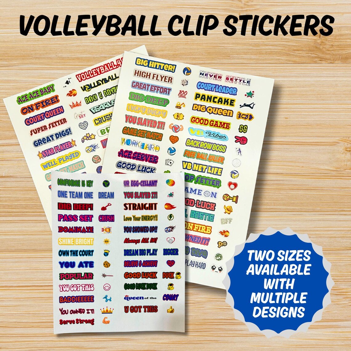 Volleyball Clothespin Stickers, Clip Me Ideas, Tournament Trading ...