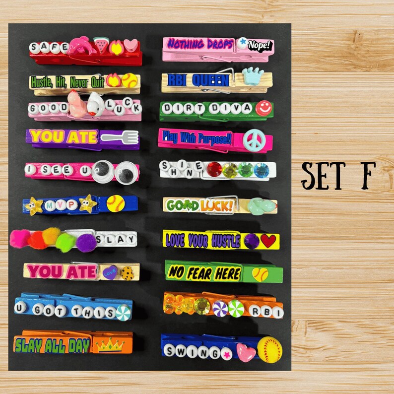 Softball Clips, Tournament Pins, Softball Pins, Softball Clothespins ...