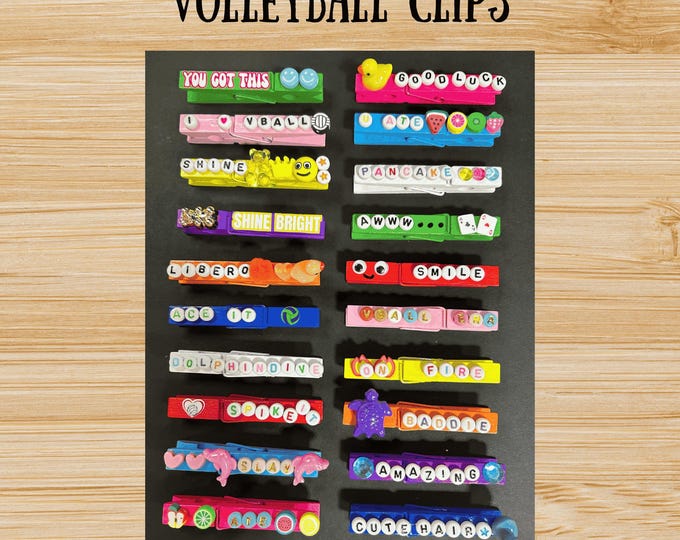 Hand Painted Spirit Clips(set of 5) Spirit Clips,spirit Pins,sports ...