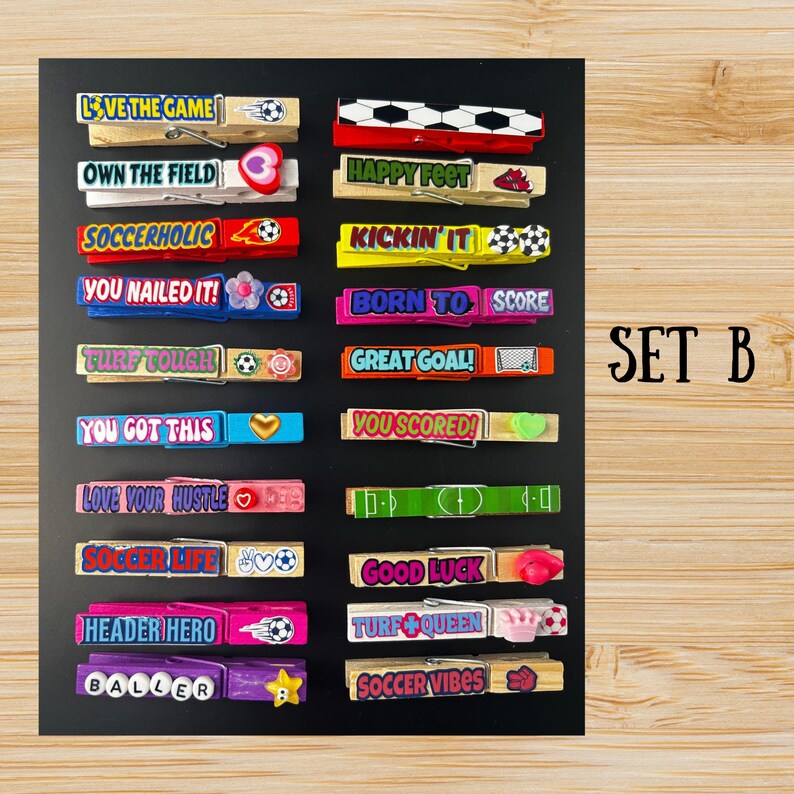 Soccer Clips, Tournament Pins, Soccer Pins, Soccer Clothespins, Good ...