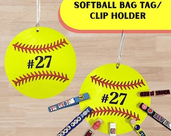 Personalized Volleyball Bag Tag & Clip Holder, Volleyball Clips, Team ...