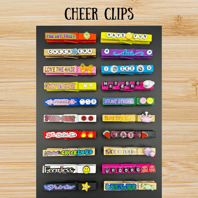 Cheer Clips, Tournament Pins, Cheer Pins, Cheer Clothespins, Good Luck ...