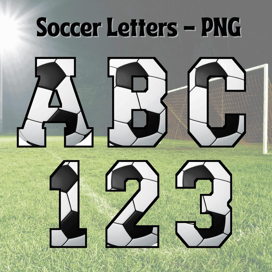 Soccer Letters, Soccer Alphabet PNG, Soccer Clipart, Sports Letters ...