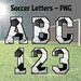 Soccer Letters, Soccer Alphabet PNG, Soccer Clipart, Sports Letters ...