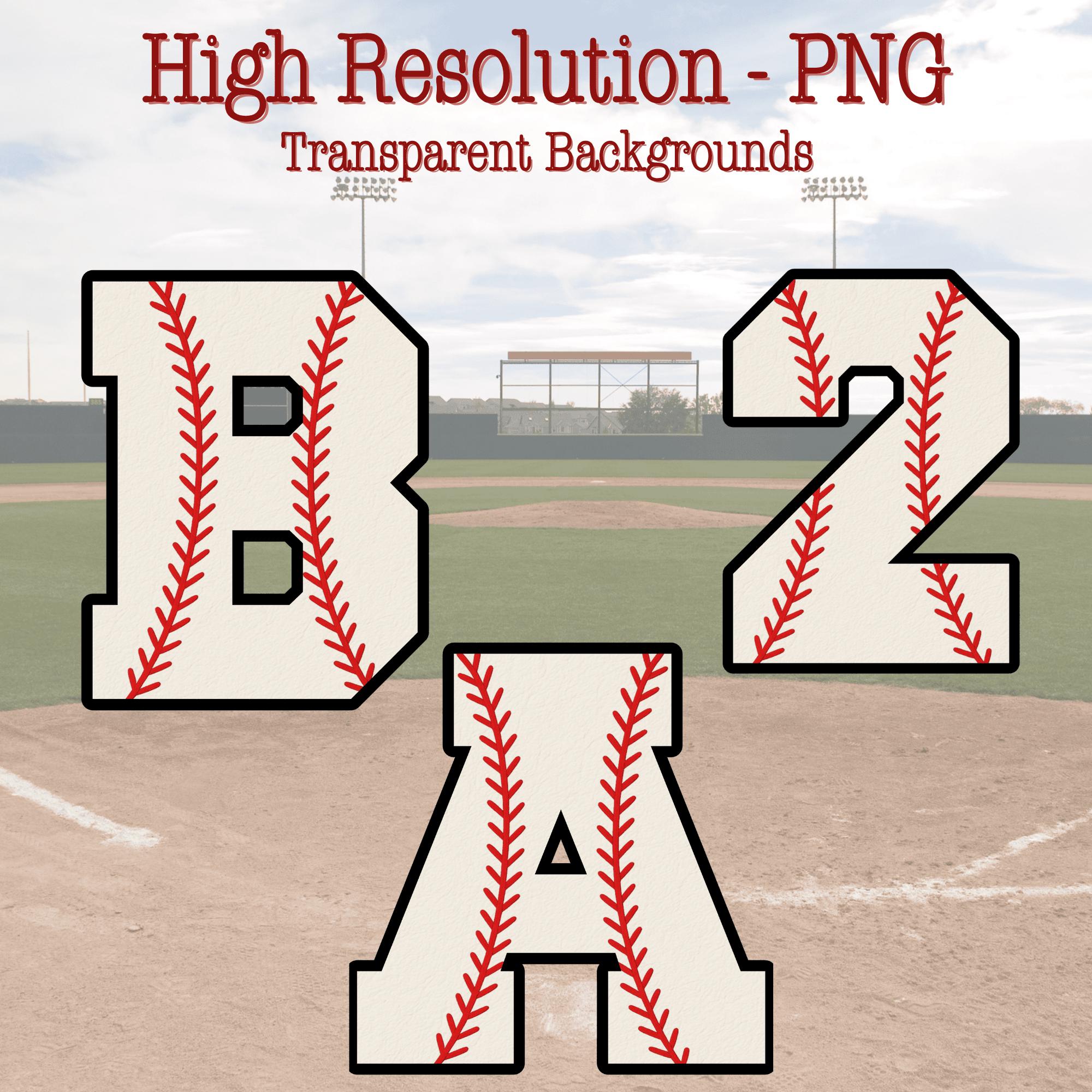Baseball Letters, Baseball Alphabet PNG, Baseball Clipart, Sports ...