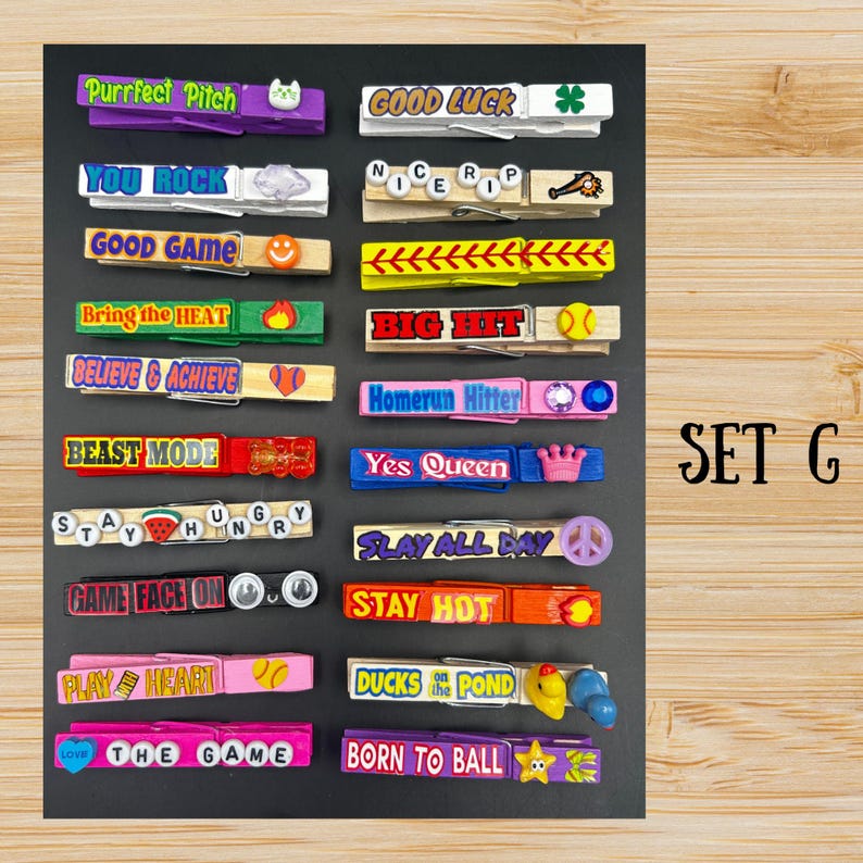 Softball Clips, Tournament Pins, Softball Pins, Softball Clothespins ...