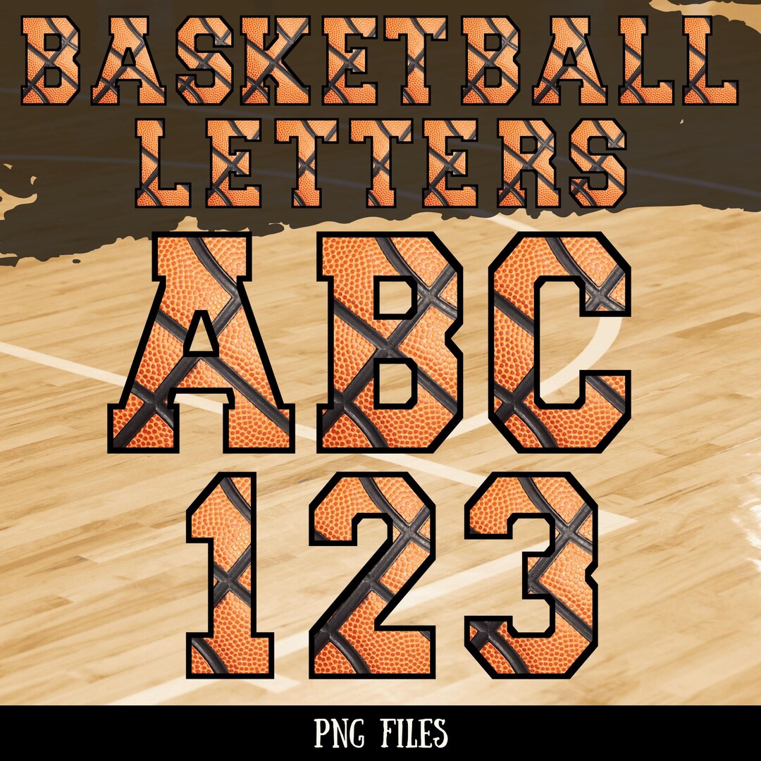 Basketball Letters, Basketball Alphabet PNG, Basketball Clipart, Sports ...