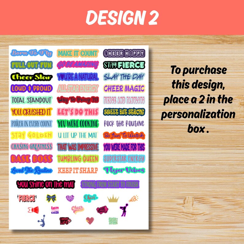 Cheer Clothespin Stickers, Competition Trading, Motivational Team ...