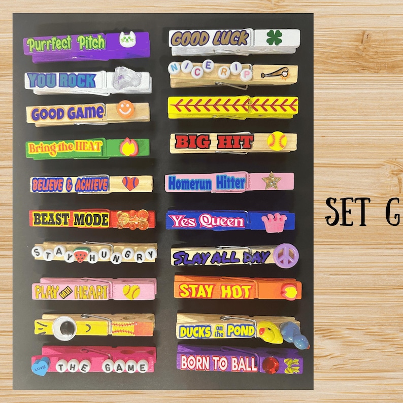 Softball Clips, Tournament Pins, Softball Pins, Softball Clothespins ...