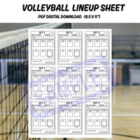 Volleyball Starting Line up Sheet for Coach 8.5x11” | Digital Download ...
