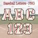 Baseball Letters, Baseball Alphabet PNG, Baseball Clipart, Sports ...