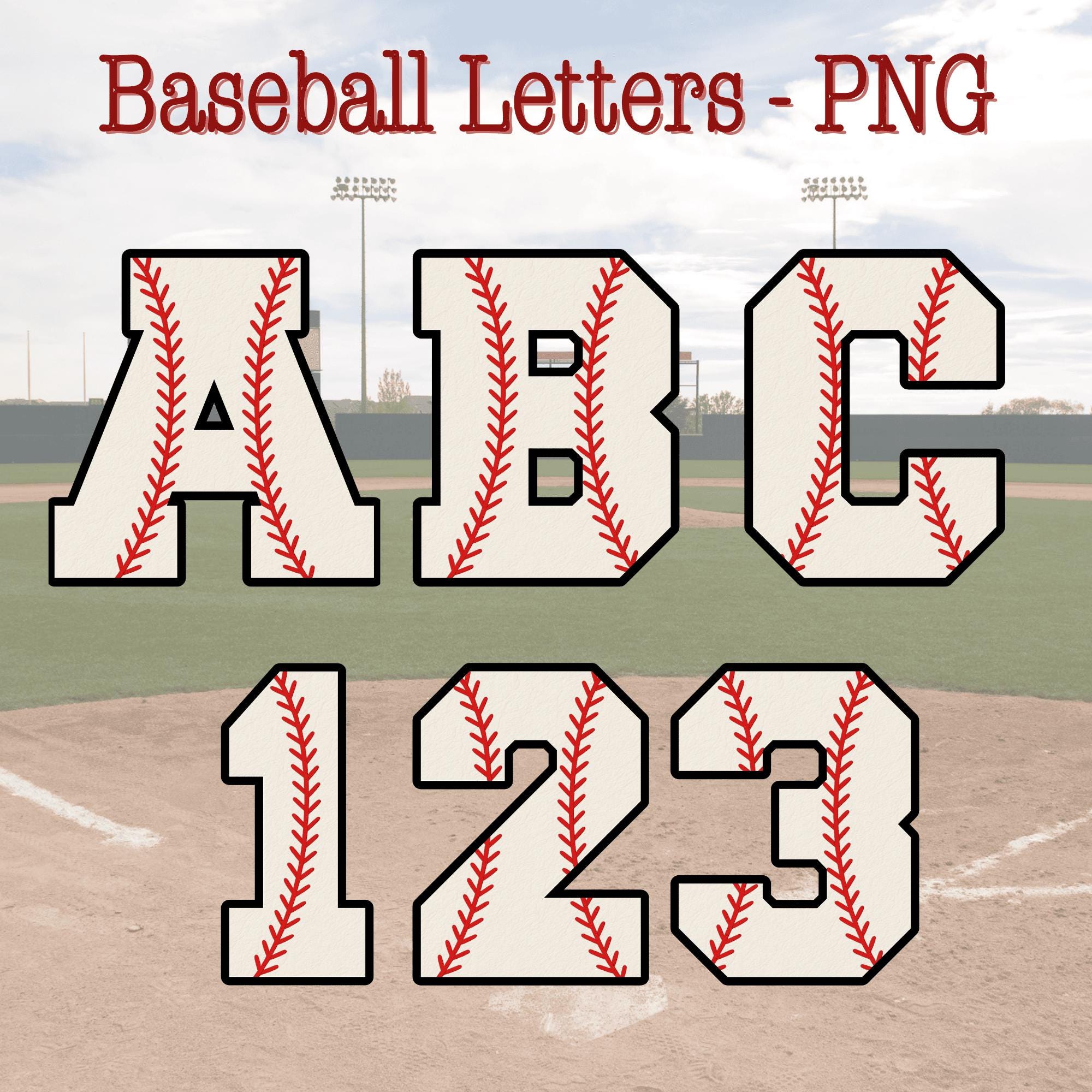 Baseball Letters, Baseball Alphabet PNG, Baseball Clipart, Sports ...