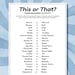 Icebreaker Game, Printable This or That Game, Office Party Game, Would ...