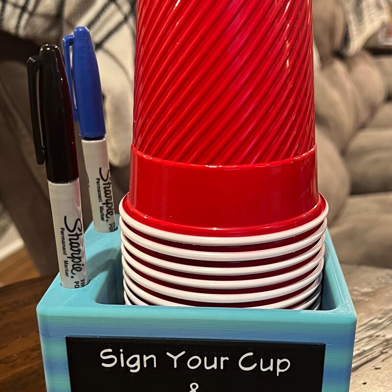 Solo Cup Holder With Marker - Etsy